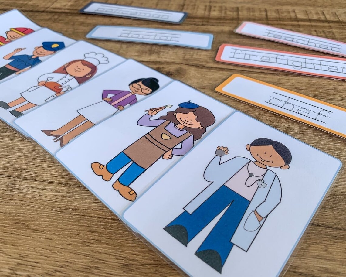 Community Helpers Occupation Printable Matching Game | Etsy