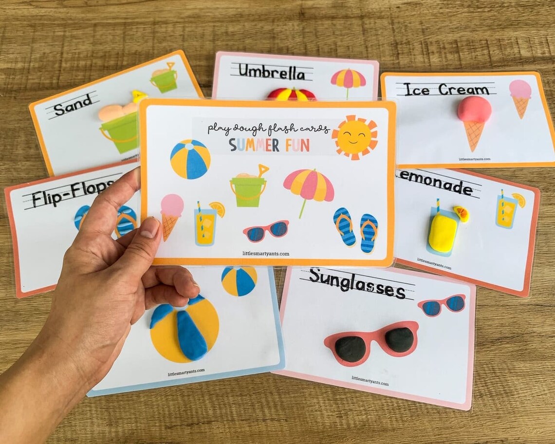 Flash Cards Bundle Play Dough Printable Under the Sea - Etsy