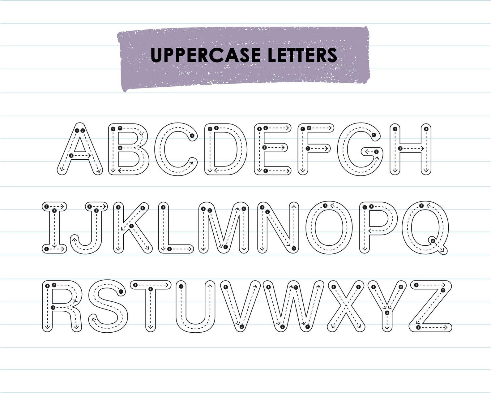 School Font Writing Practice Tracing Font Preschool - Etsy
