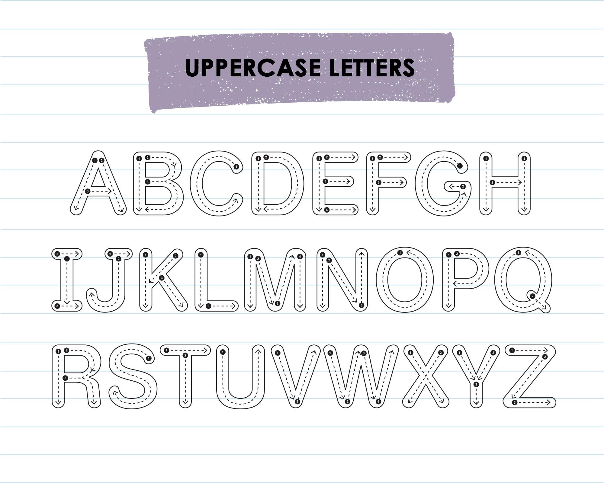 School Font Writing Practice Tracing Font Preschool - Etsy