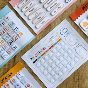 Kids Calendar Printable, Perpetual Calendar, Circle Time, Morning Time ...