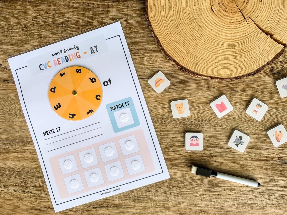 CVC Word Family At Phonics Learning Learning to Read - Etsy