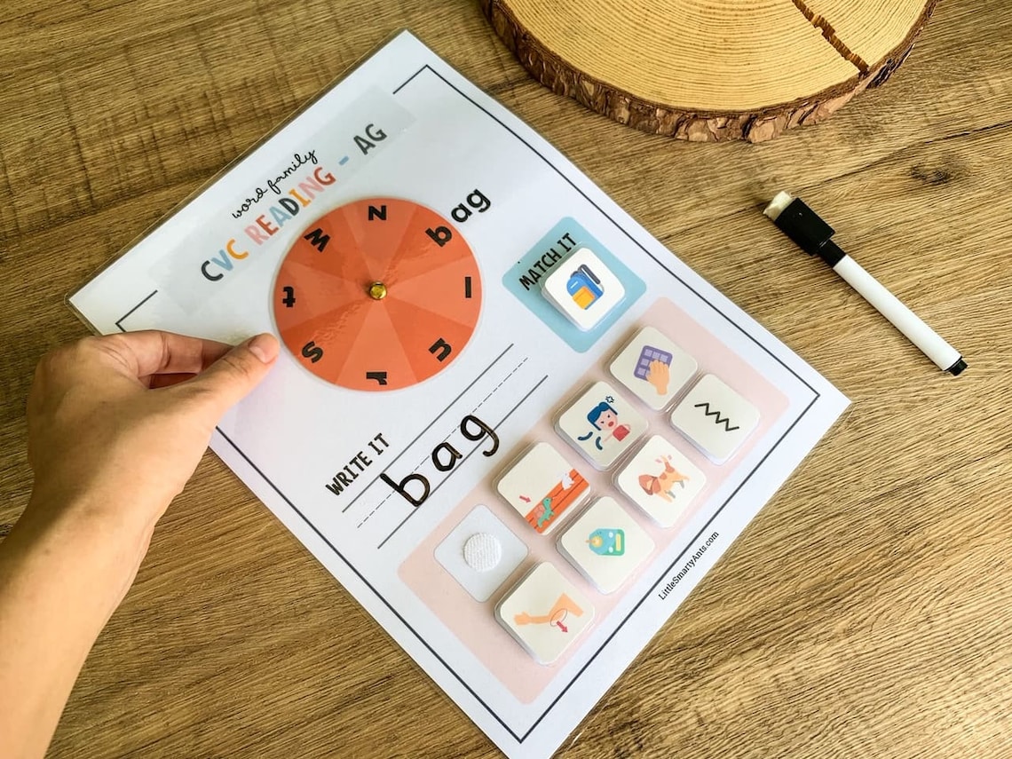 CVC Word Family Ag Phonics Learning Learning to Read - Etsy