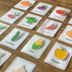 Vegetable Cards, Vegetable Matching, Printable Flash Cards, Kids Flash ...