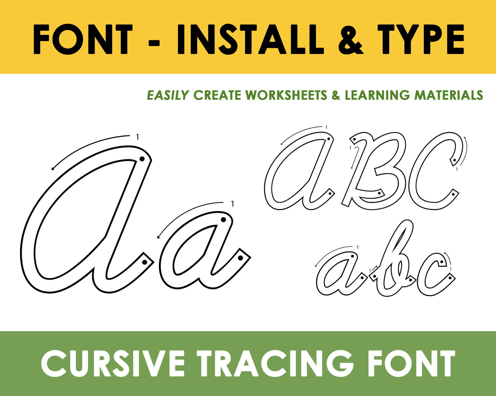 Cursive Writing Font Bundle Cursive Fonts Teacher Font - Etsy