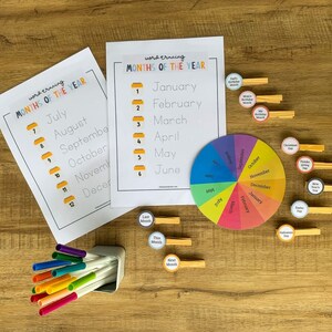 Months of the Year, Months Learning Printable, Classroom Calendar, Kids ...