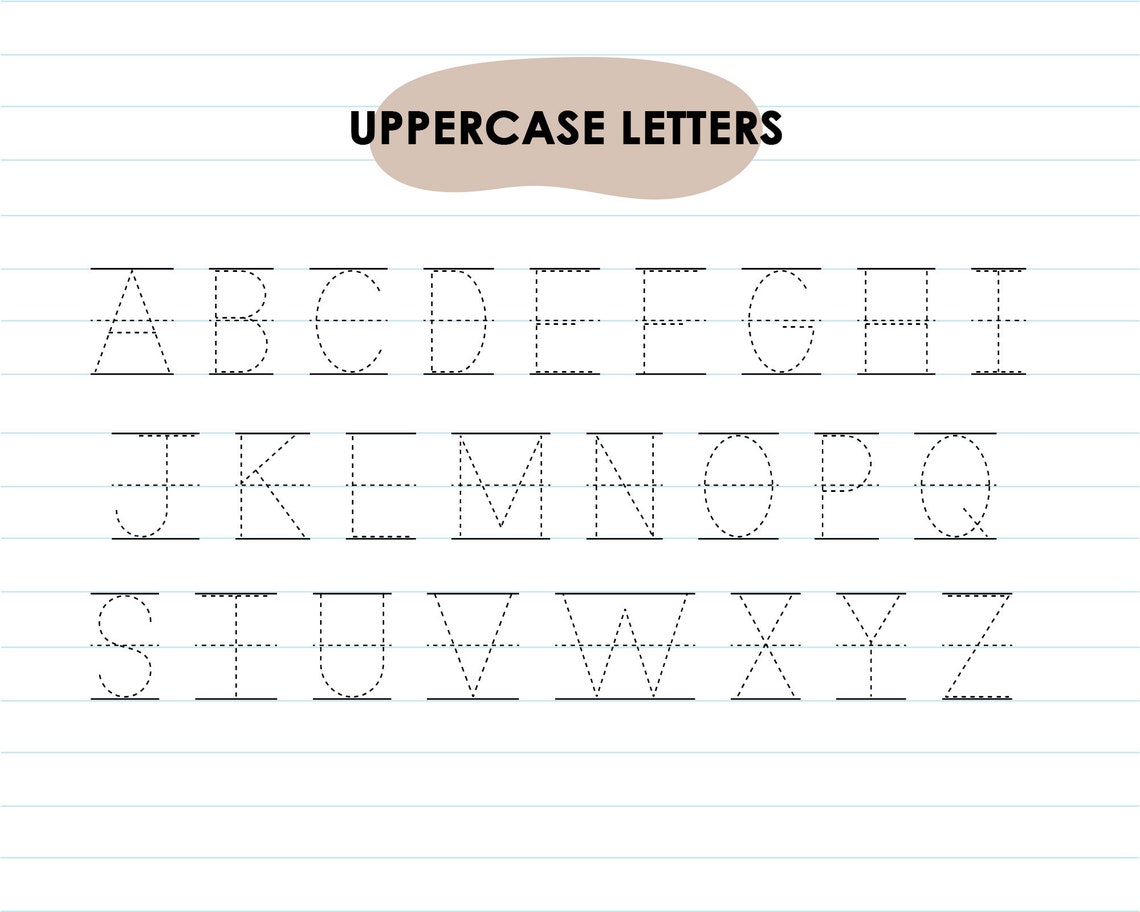 Tracing Font School Font Preschool Worksheet Learn to - Etsy