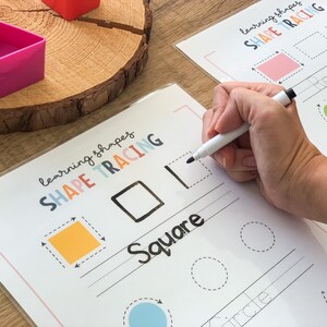 Shape Activity, Shapes Printable, Shape Tracing, Preschool Worksheet ...