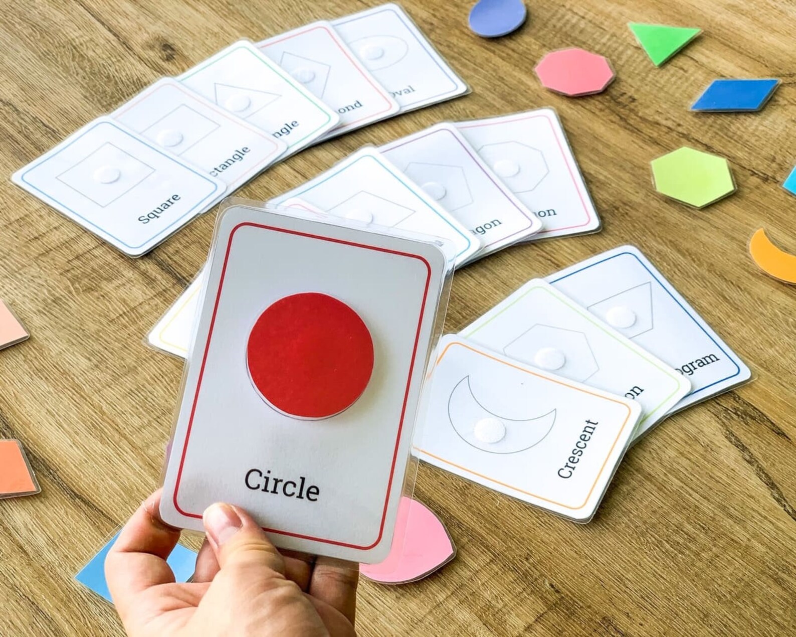Shape Matching Shape Flash Cards Preschool Shapes Learning - Etsy