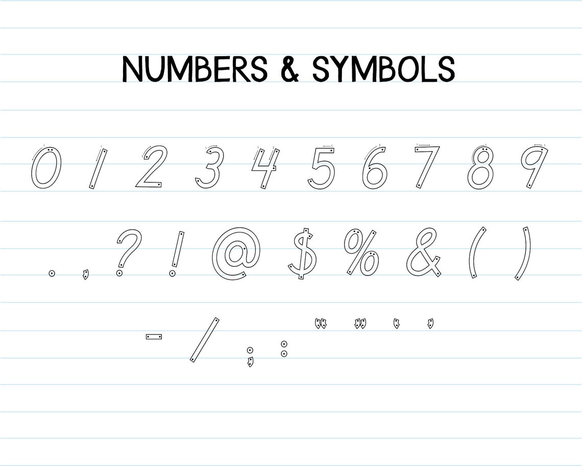 Cursive Font Cursive Letters School Font Cursive Writing - Etsy