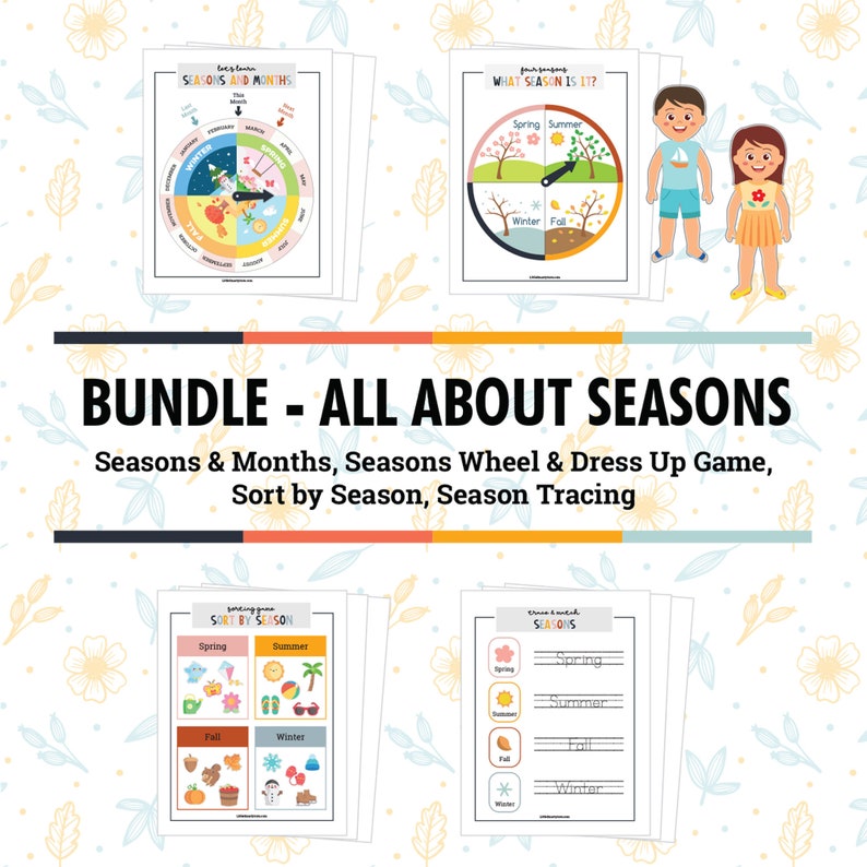 Seasons Bundle Seasons Printable Seasons Wheel Seasons - Etsy