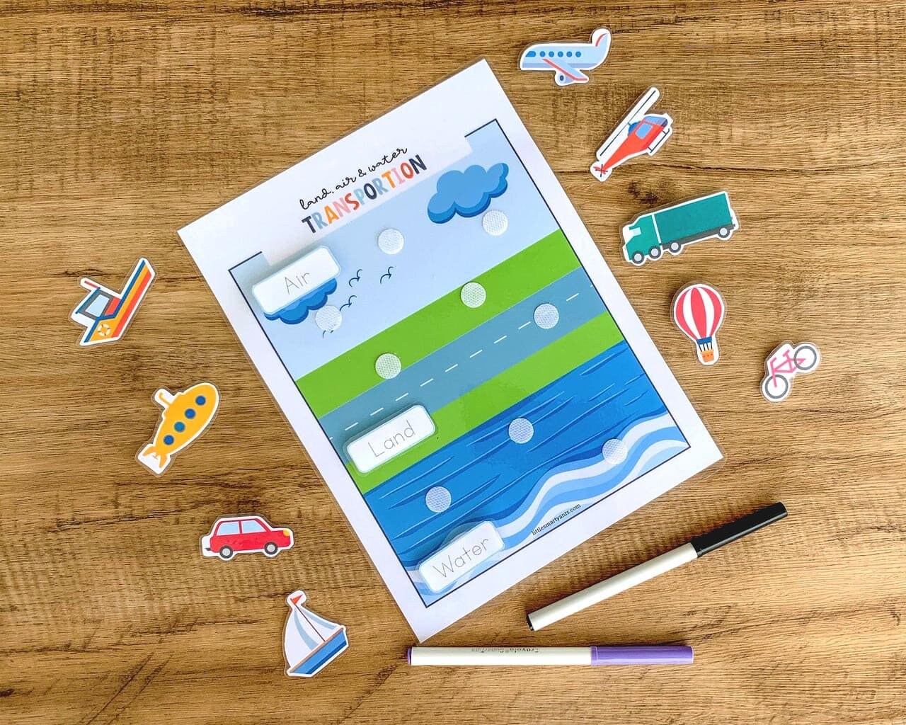 Land Air Water Transportation Transportation Matching Busy | Etsy