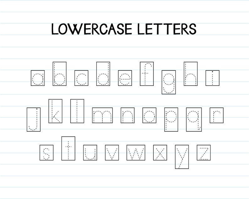 Writing School Font Preschool Tracing Font Writing Alphabet - Etsy