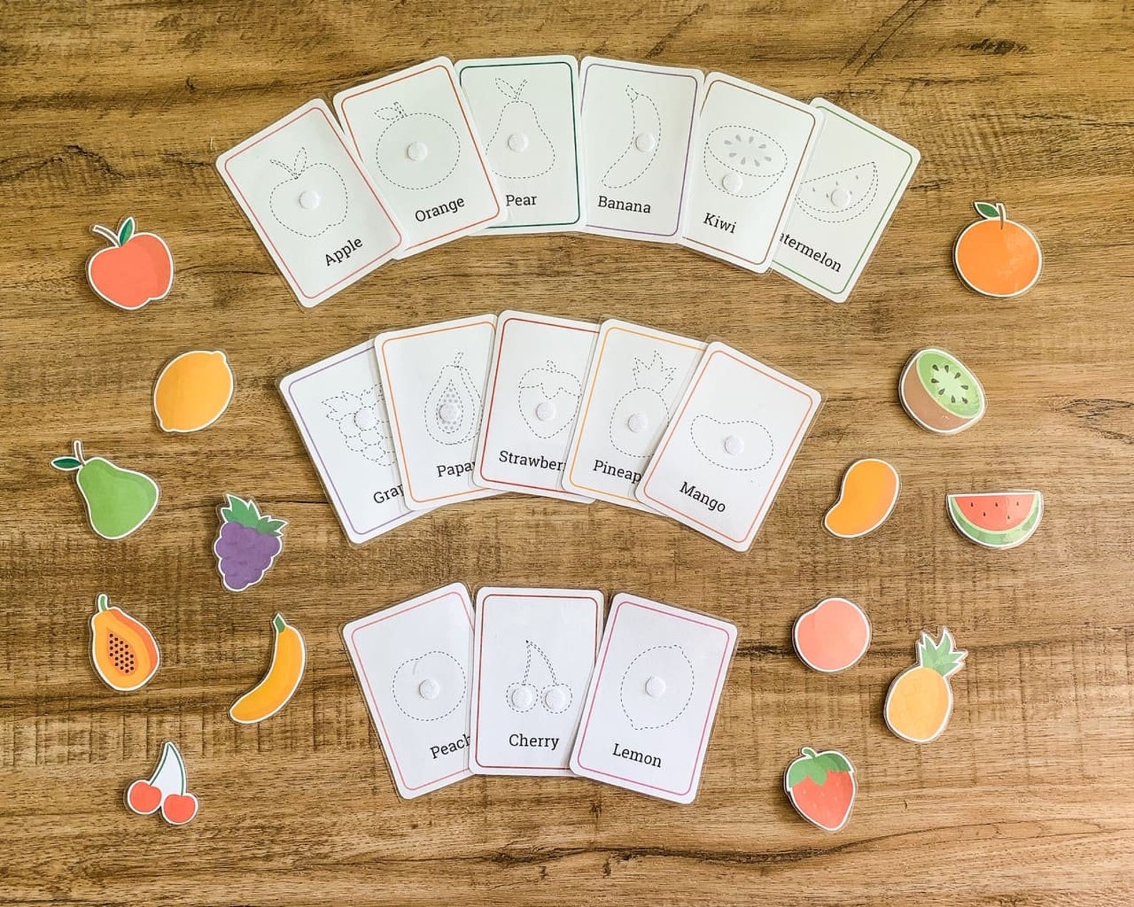 Fruits Cards Printable Flash Cards Fruits Printable - Etsy Singapore