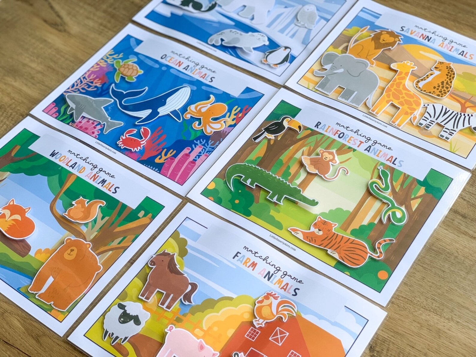 Animal Matching Learning Animals Printable Animal Activity | Etsy