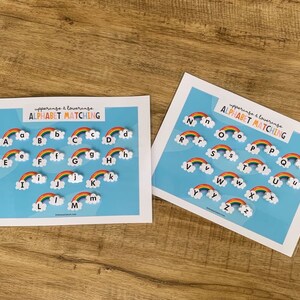 Alphabet Matching Printable, Uppercase & Lowercase, Montessori Activity ...