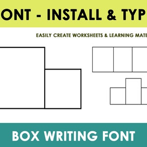 Box Writing Font, Kindergarten Writing Practice, Teaching School Font ...
