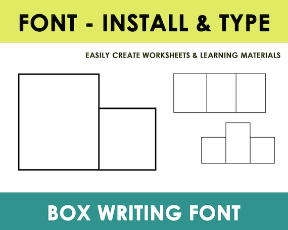 Box Writing Font Kindergarten Writing Practice Teaching - Etsy