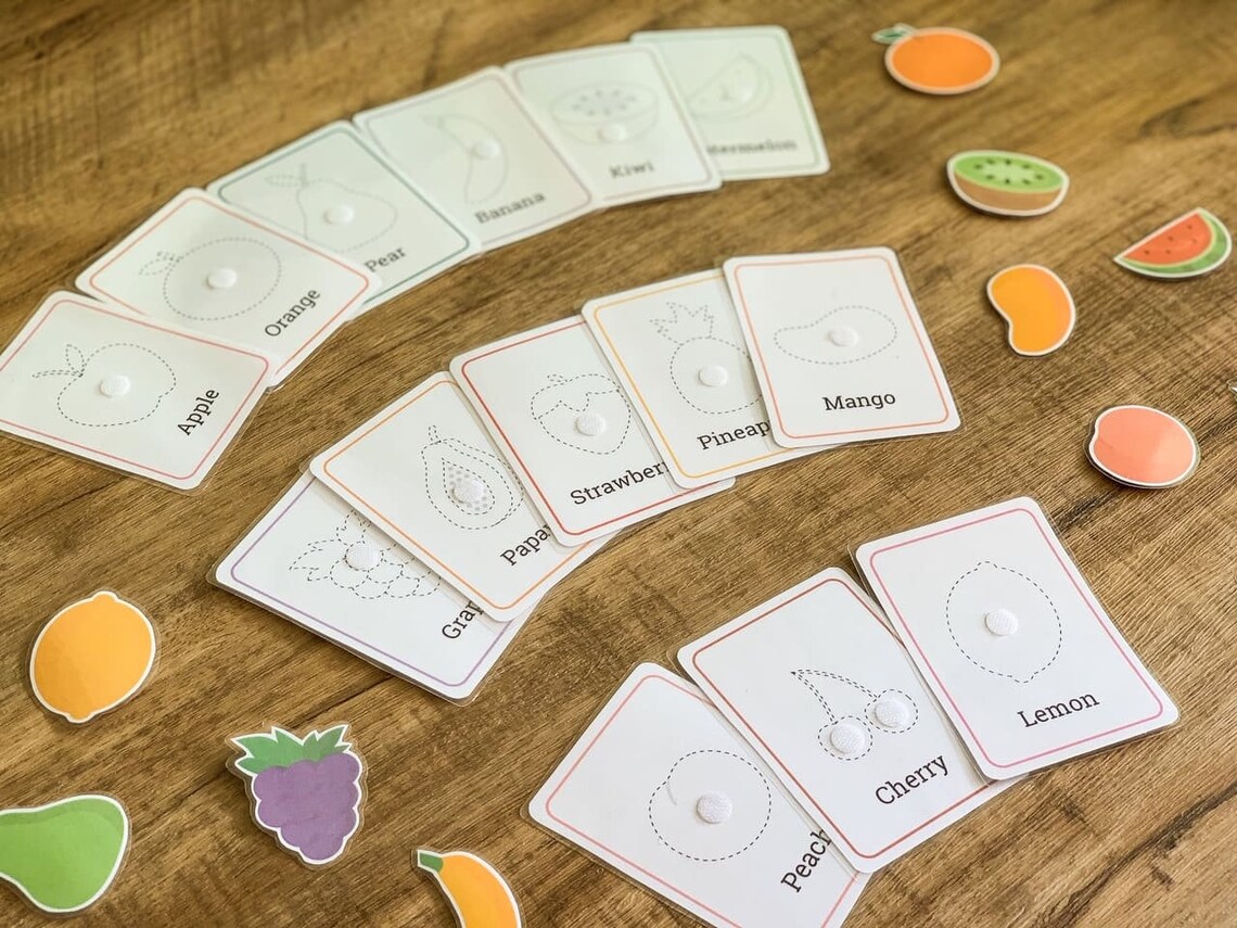 Fruits Cards Printable Flash Cards Fruits Printable - Etsy Singapore