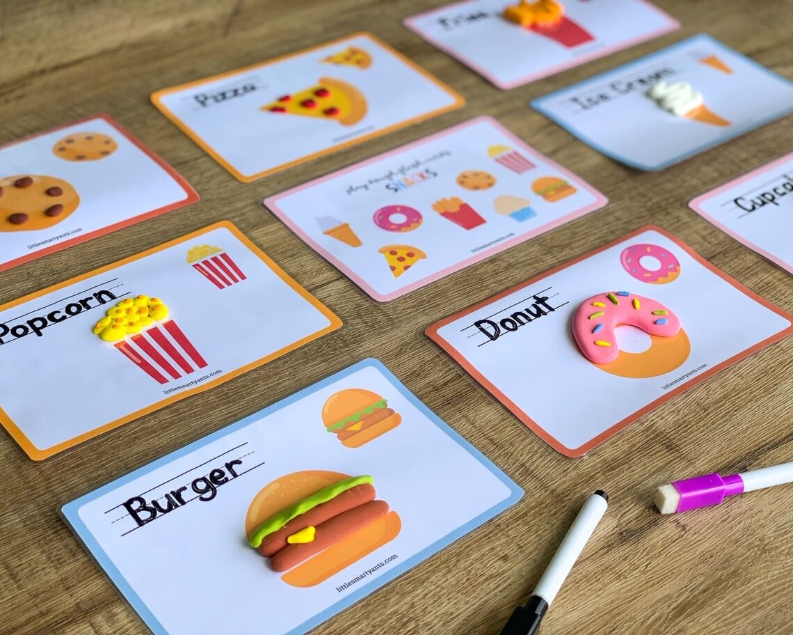 Flash Cards Bundle Play Dough Printable Under the Sea - Etsy