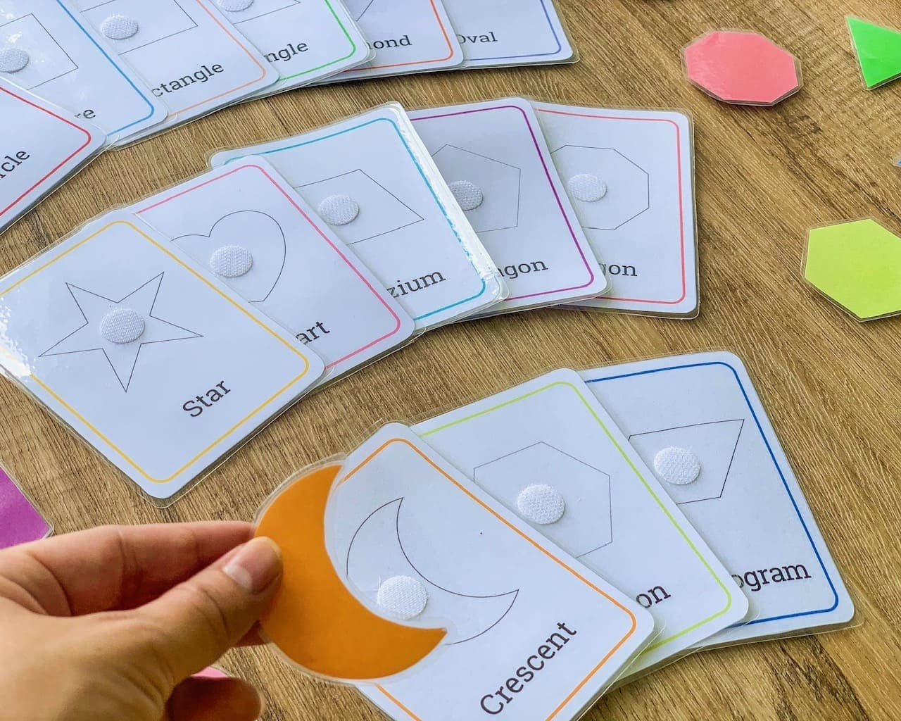Shape Matching Shape Flash Cards Preschool Shapes Learning - Etsy