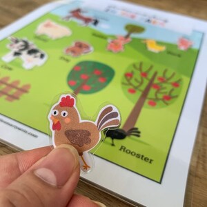 Farm Animals Printable, Match the Animals, Shadow Matching, Busy Book ...