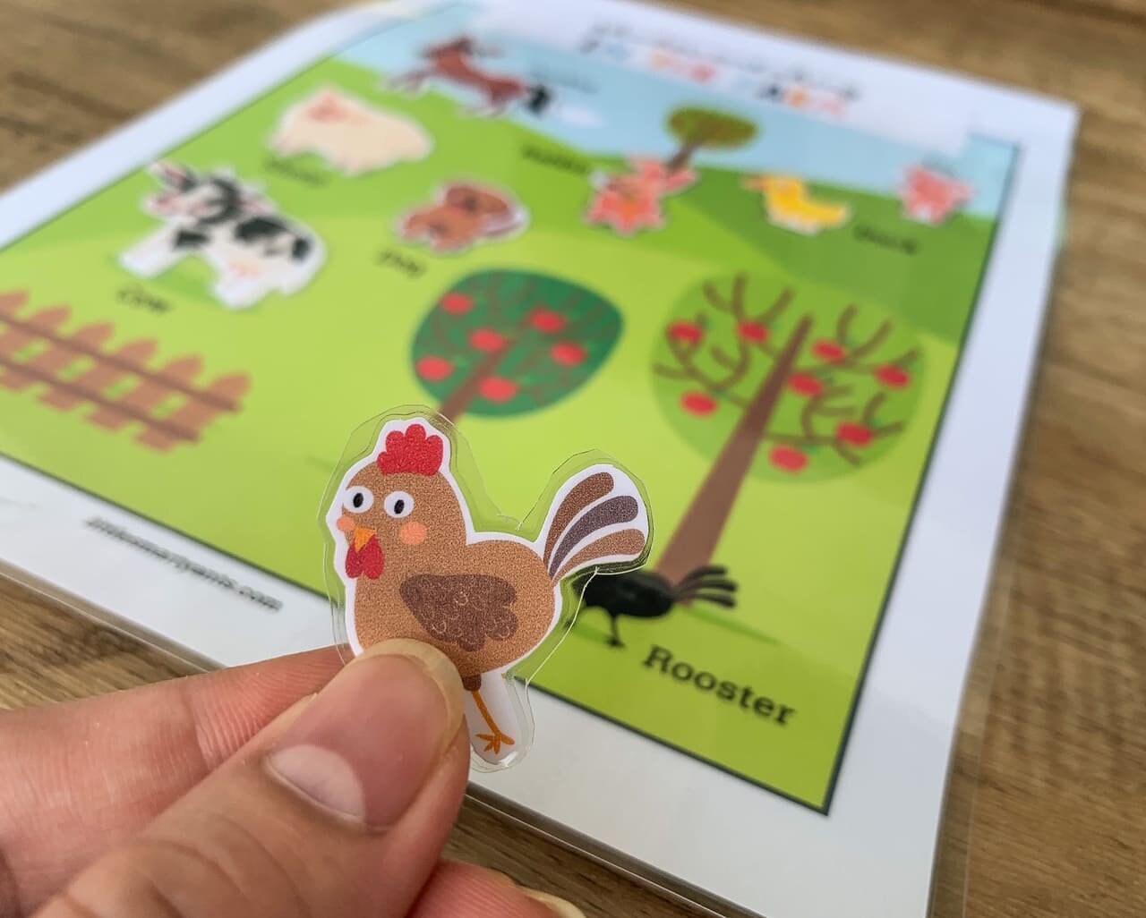 Farm Animals Printable Match the Animals Shadow Matching - Etsy