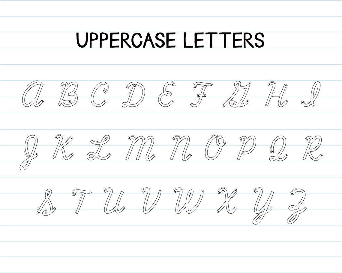 Cursive Font Cursive Letters School Font Cursive Writing - Etsy Canada