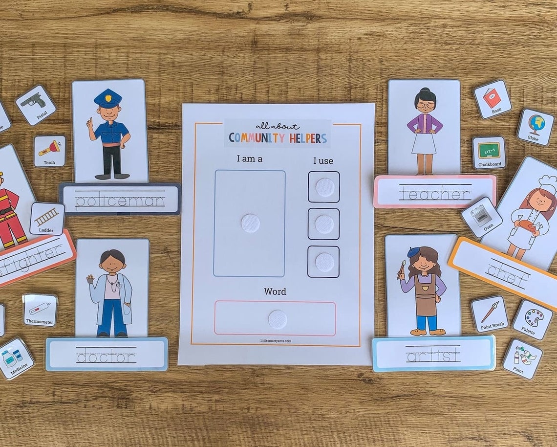 Community Helpers Occupation Printable Matching Game | Etsy