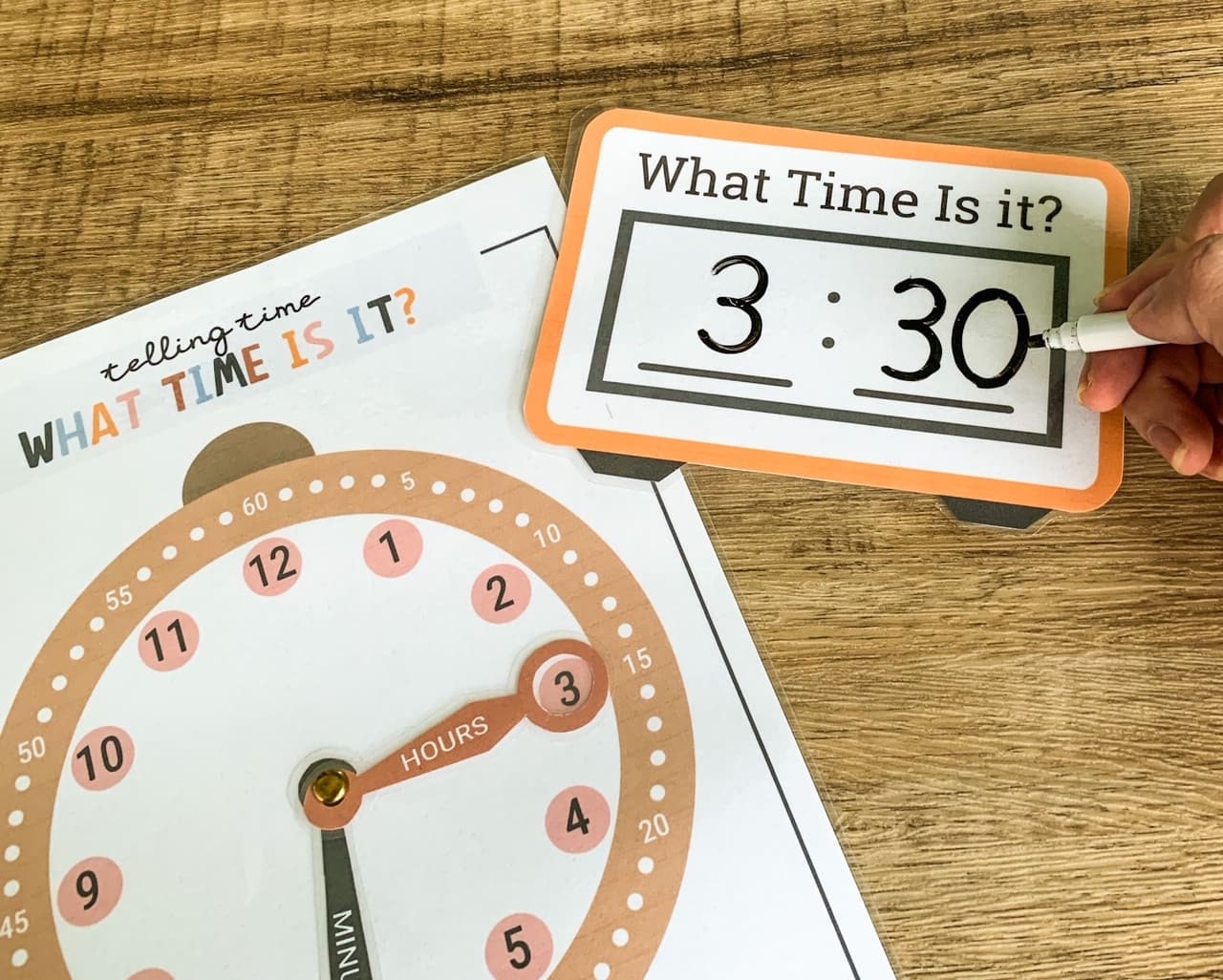 Learning Time Printable Clock What Time is It Telling Time - Etsy