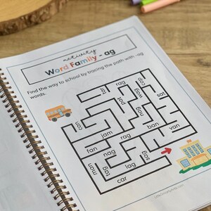 Learning Binder, CVC, Word Family, Kindergarten Learning, Phonics ...