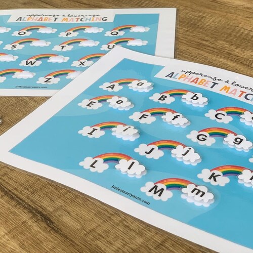 Alphabet Matching Printable Uppercase & Lowercase Montessori | Etsy