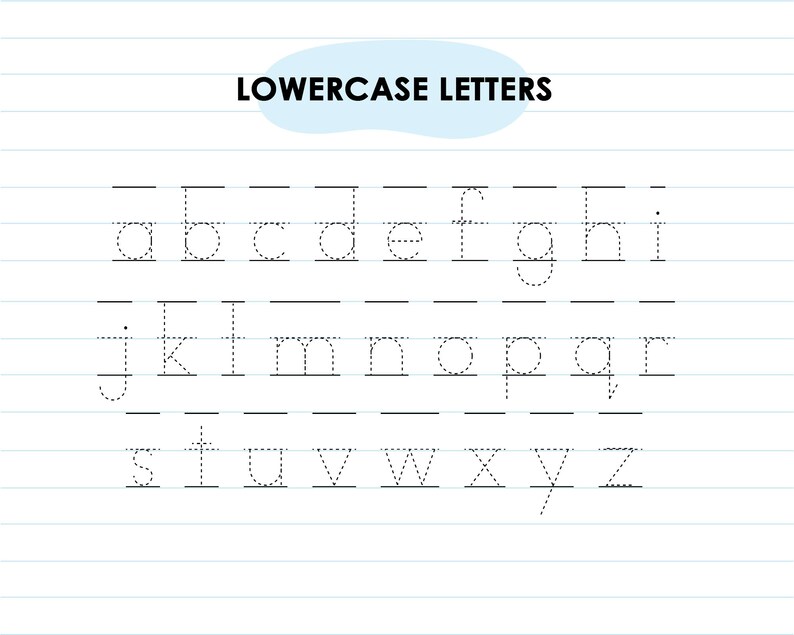 Tracing Font School Font Preschool Worksheet Learn to - Etsy