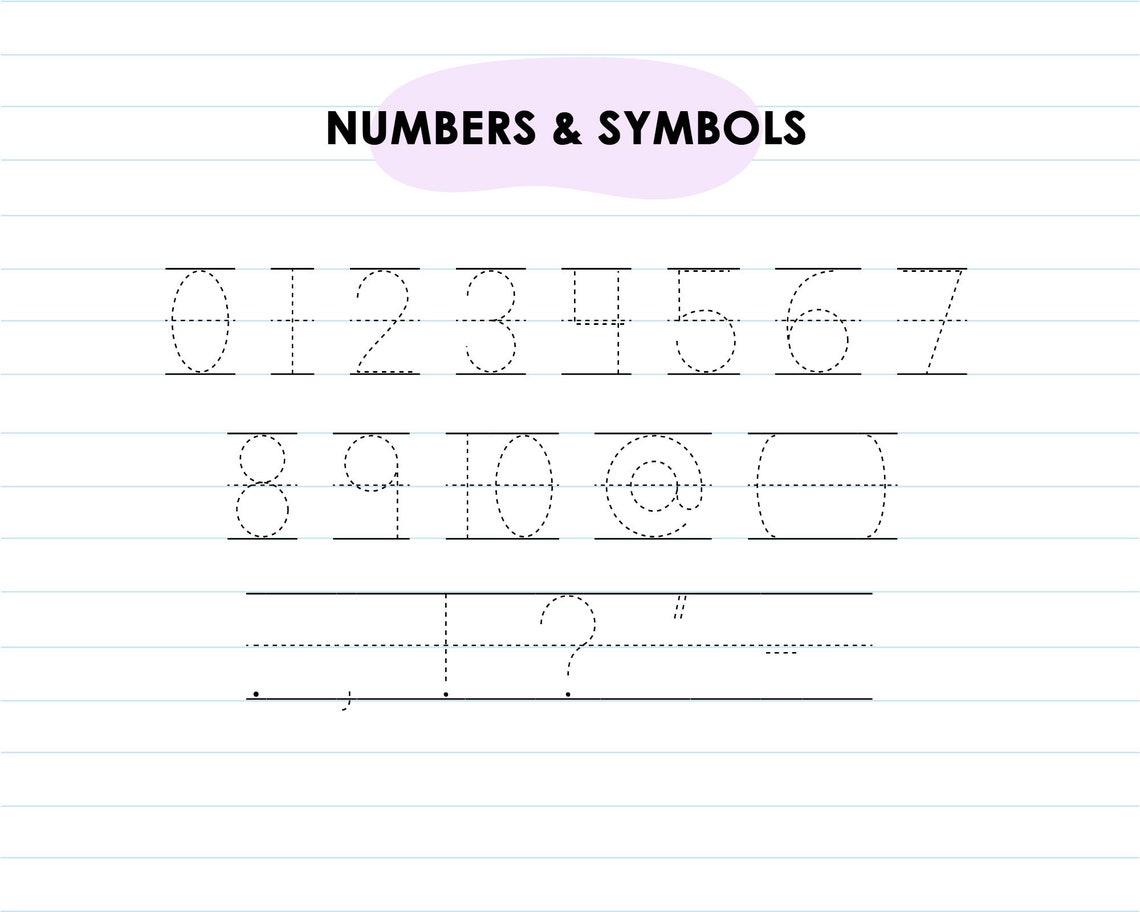 Tracing Font School Font Preschool Worksheet Learn to - Etsy