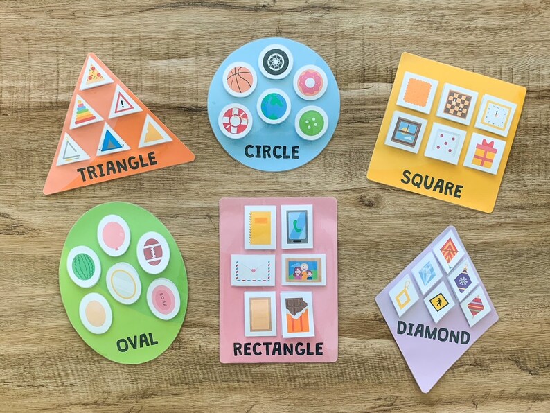 Shape Matching Activity Shapes Printable Learning Shapes - Etsy