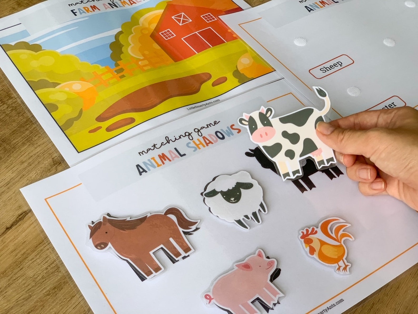 Animal Matching Learning Animals Printable Animal Activity | Etsy