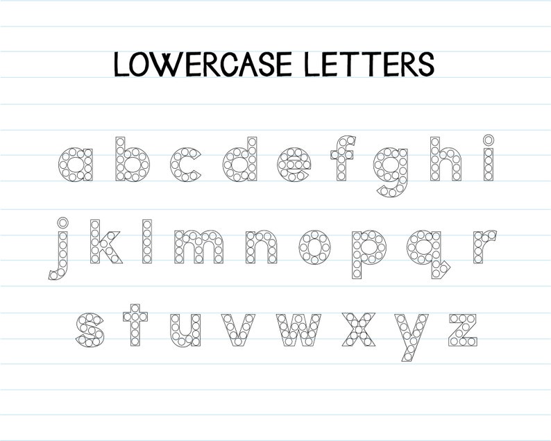 Do a Dot Font Learning ABC Alphabet Toddler Activity - Etsy