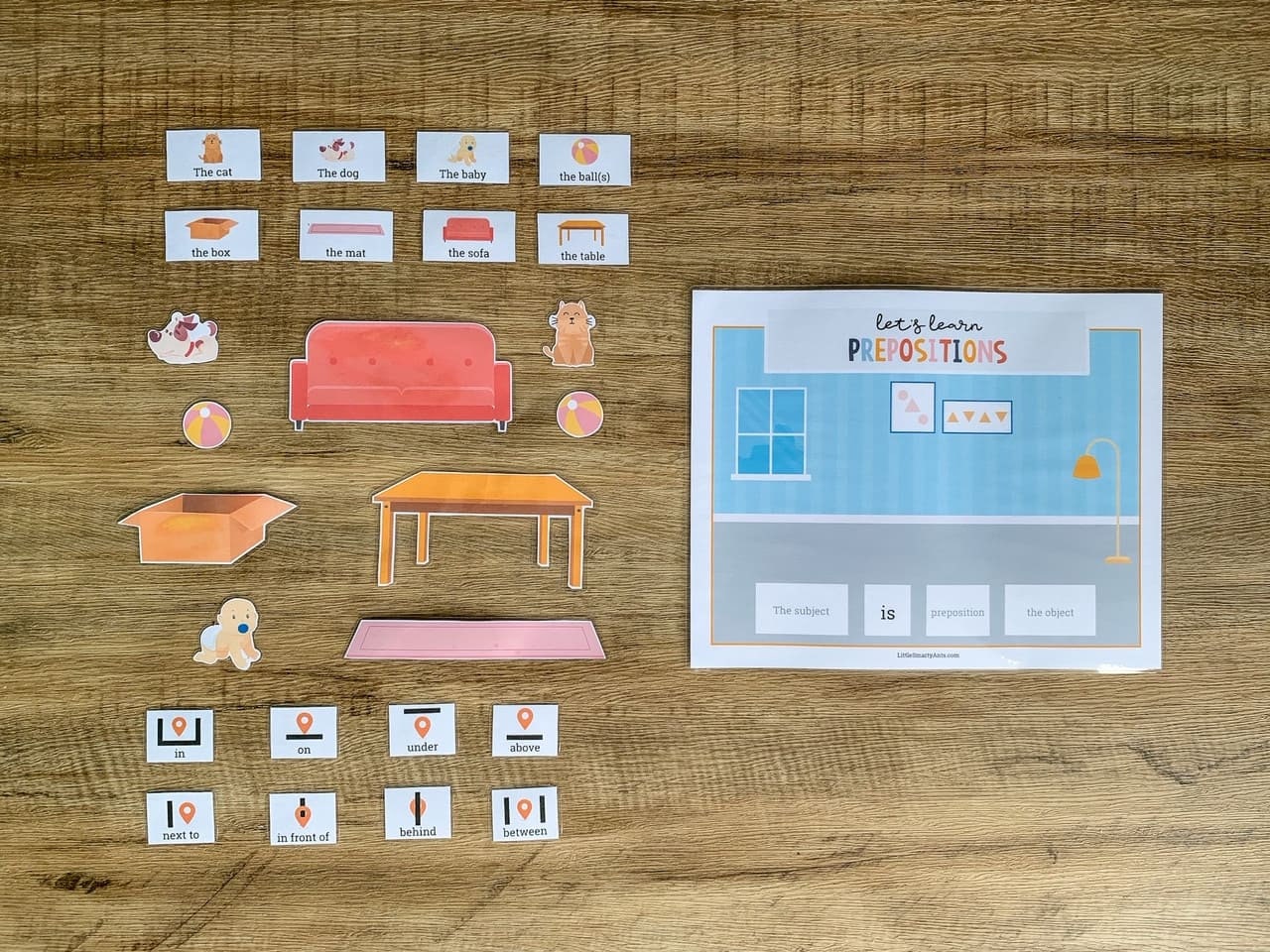 Prepositions Early Reading Kindergarten Printable Grammar - Etsy Canada