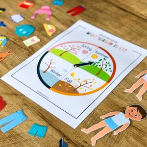 Seasons Printable, 4 Seasons Printable, Seasons Wheel, Paper Doll ...