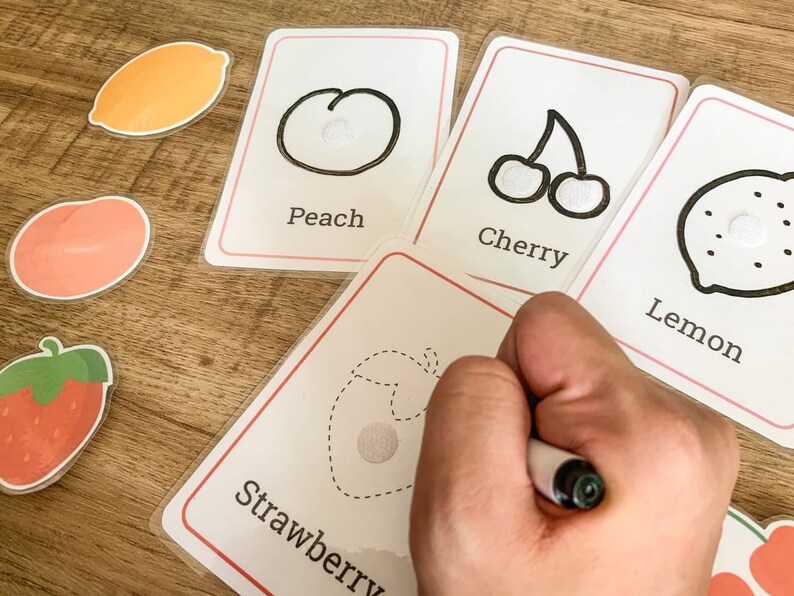 Fruits Cards Printable Flash Cards Fruits Printable - Etsy Singapore