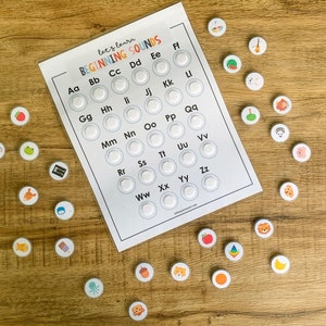 Beginning Sounds, Busy Book Printable, Alphabet Printable, Alphabet ...