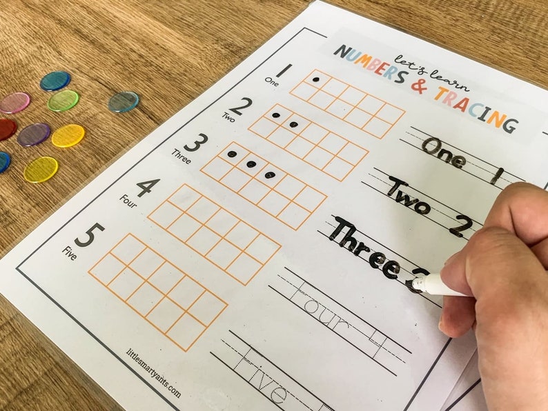 Number Printable Tracing Numbers Numbers Counting Preschool | Etsy