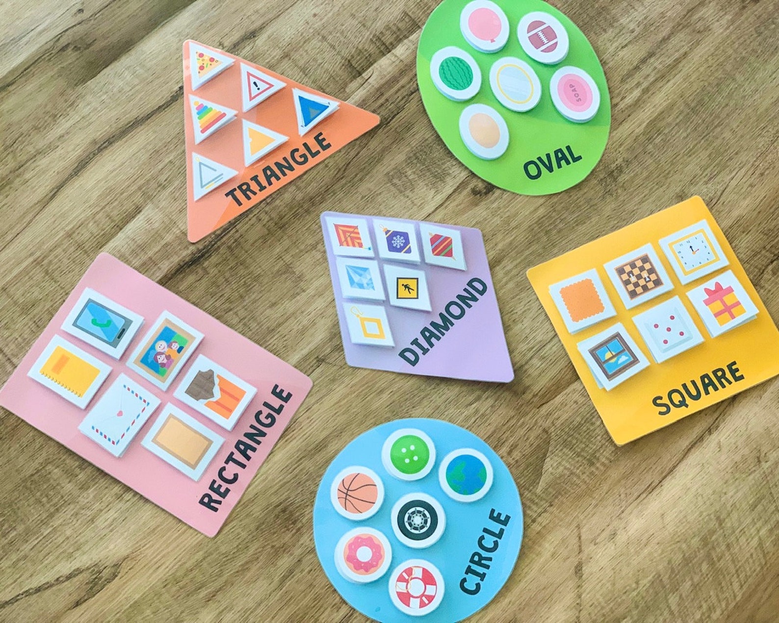 Shape Matching Activity Shapes Printable Learning Shapes - Etsy