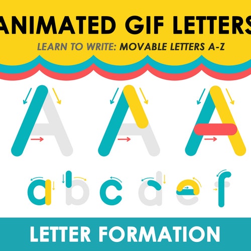 Learning Alphabets GIF Preschool Learning Activity Alphabet - Etsy