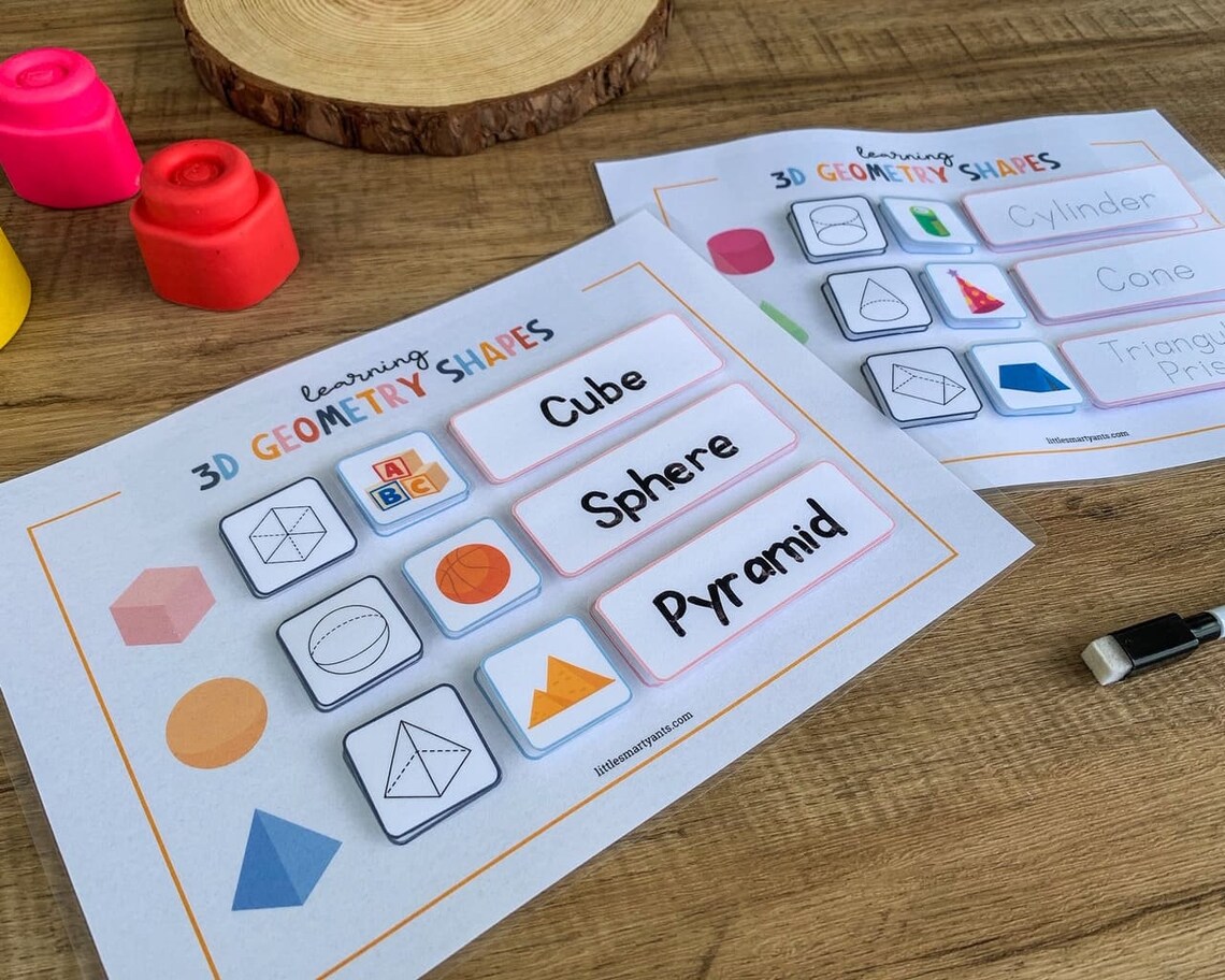 Geometric Shapes Printable Shape Printable 3D Shape - Etsy