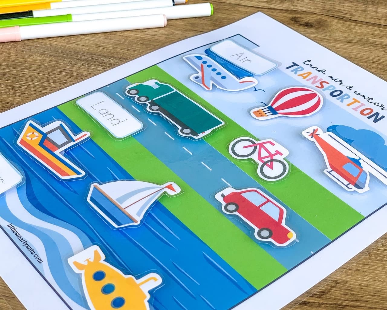 Land Air Water Transportation Transportation Matching Busy | Etsy