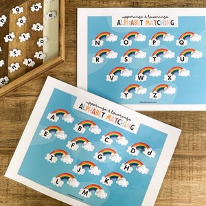 Alphabet Matching Printable, Uppercase & Lowercase, Montessori Activity ...
