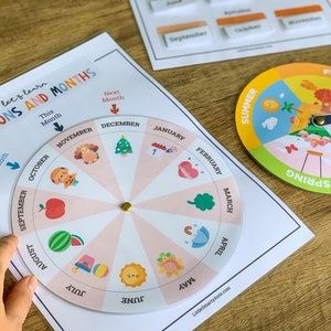 Seasons Printable, Seasons & Months, Months of the Year, Circle Time ...