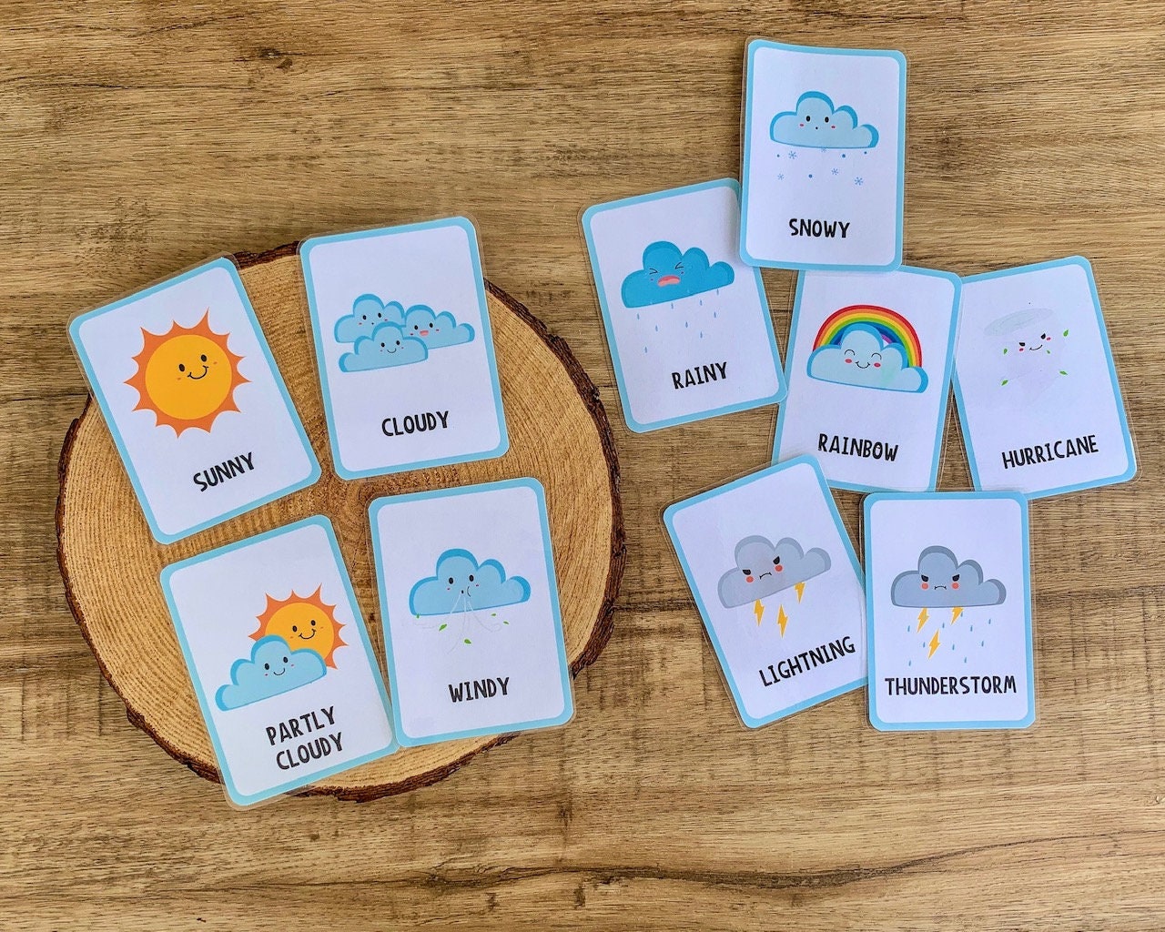 Weather Cards Flash Cards Weather Printable. Circle Time - Etsy