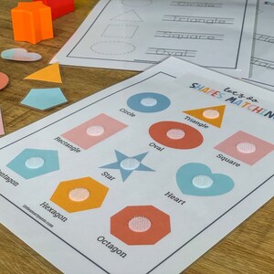 Busy Book Printable, Shapes Printable, Learning Shapes, Shape Matching ...